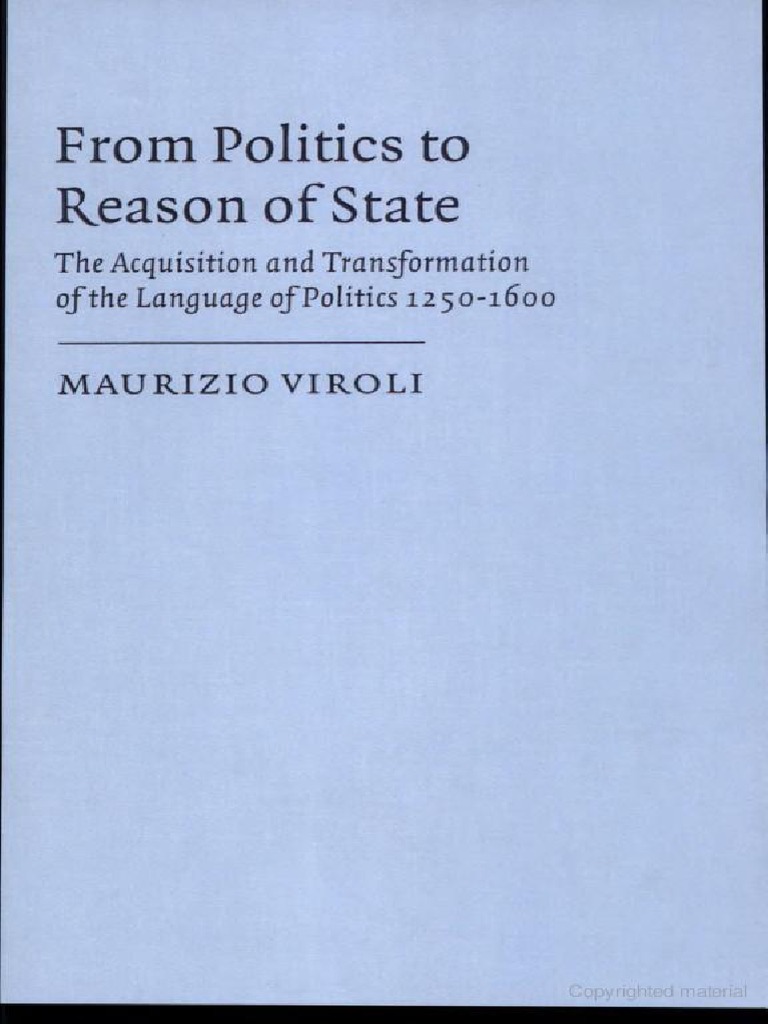 Maurizio Viroli - From Politics To Reason of State - The Acquisition ...