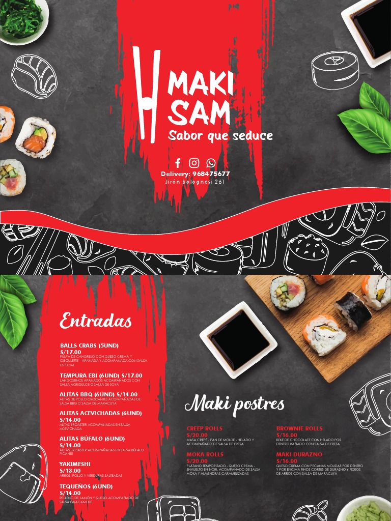 CARTA MAKI SAM 7.12 (2) - Compressed | PDF | Salsa | Cocina