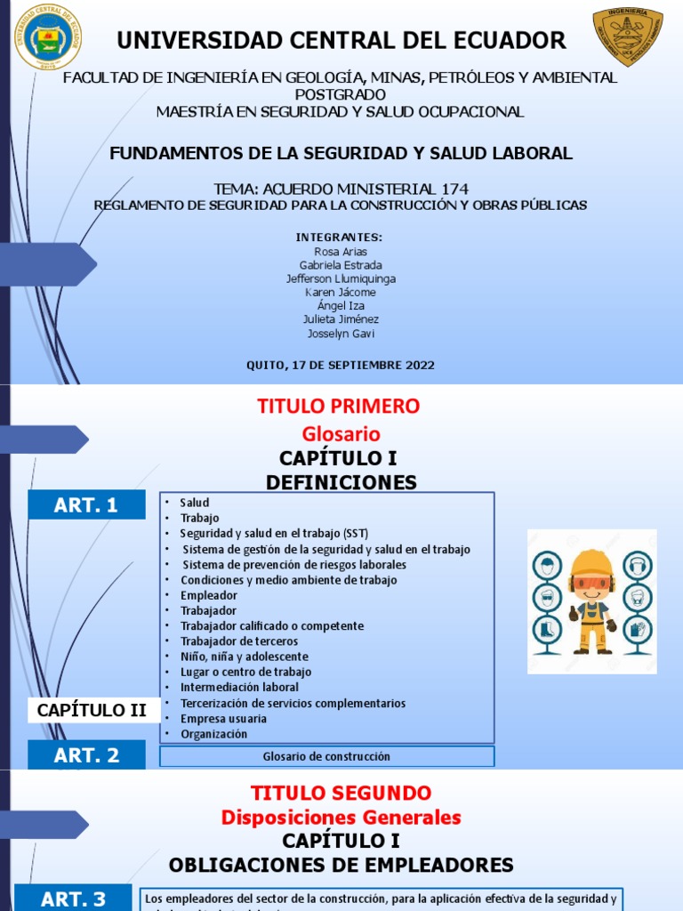 Acuerdo Ministerial 174 Cop (Exposición Final) | PDF | Demolición | Máquina elevadora