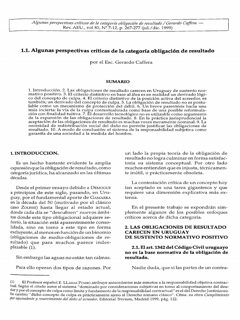 Caffera Obligaciones de Resultado | PDF | Realidad | Inferencia