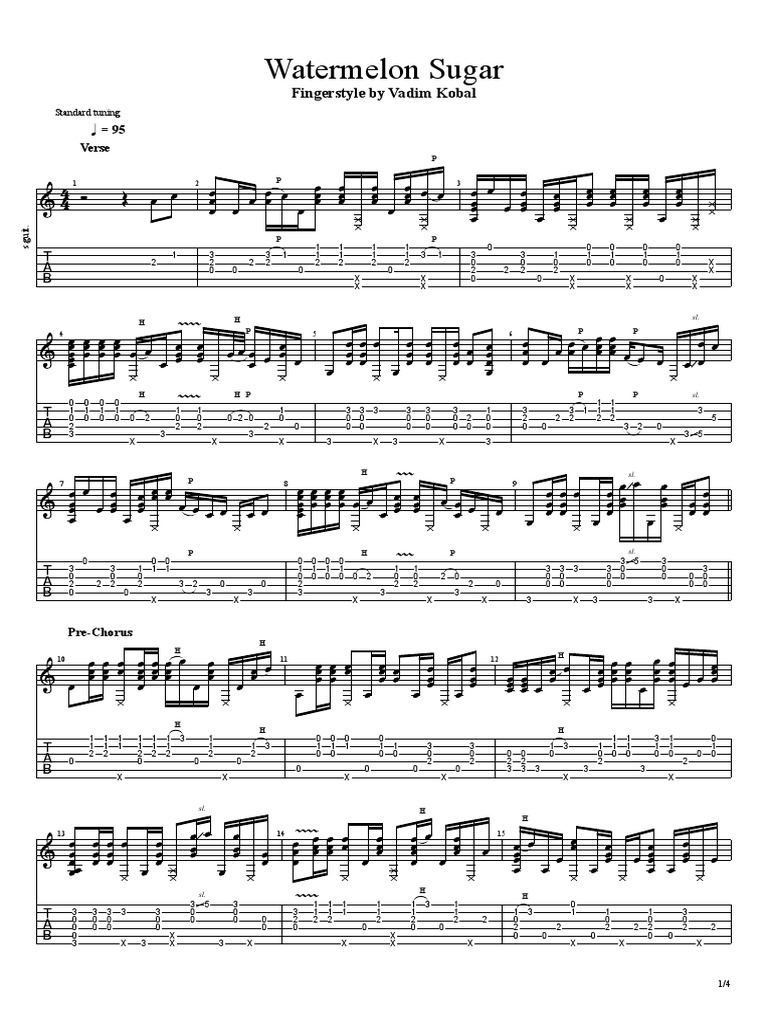 Watermelon Sugar | PDF | Songs