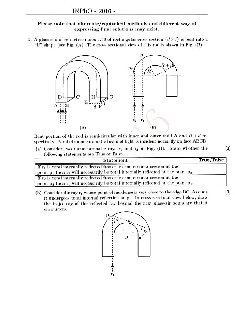 Inpho Handout For Physics Olympiad | PDF