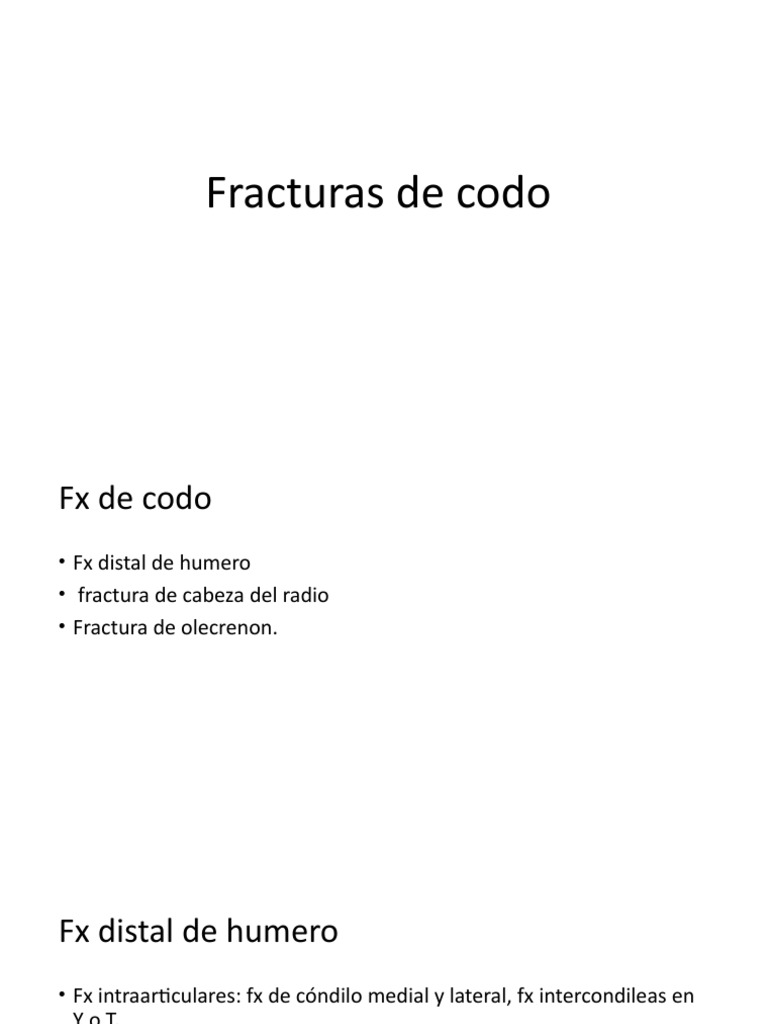 Fractura de Codo | PDF | Codo | Hombro Fractura de Codo | PDF | Codo | Hombro