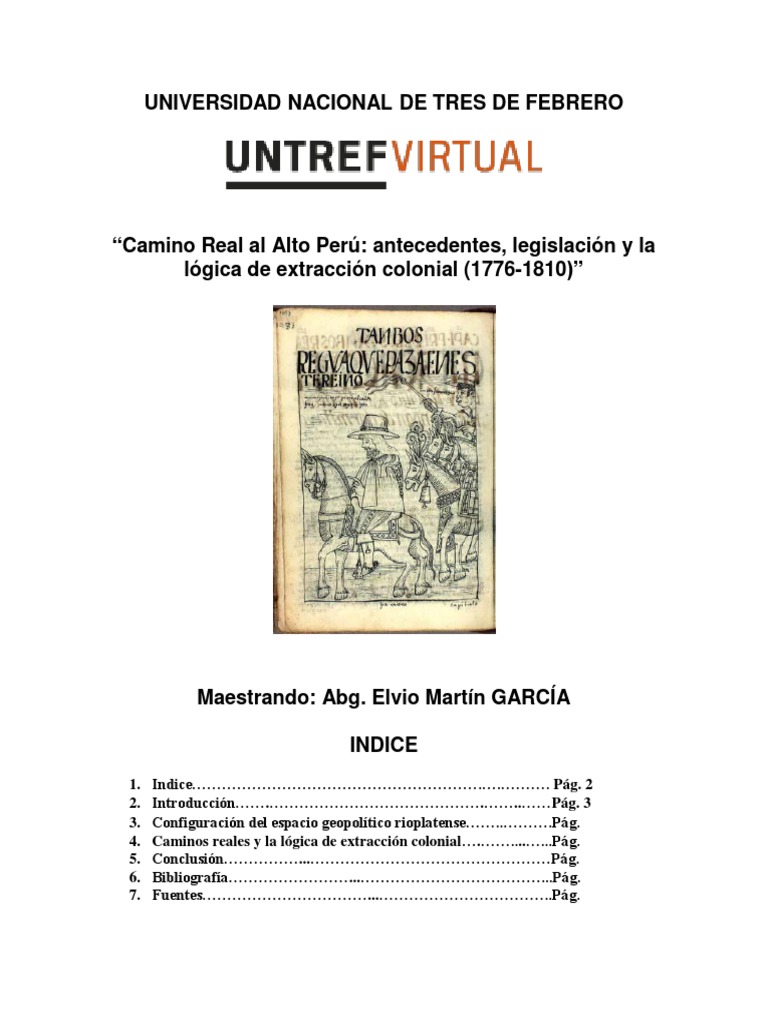 Camino Real al Alto Perú: historia y contexto | PDF | Imperio Inca ...