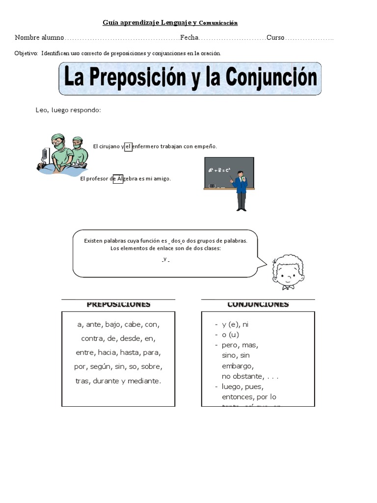 La Preposicion y Conjunción | PDF | Adverbio | Mecánica del lenguaje