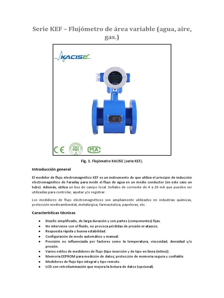 Medidores de Flujo - Serie KEF | PDF | Medición de flujo | Ciencias fisicas