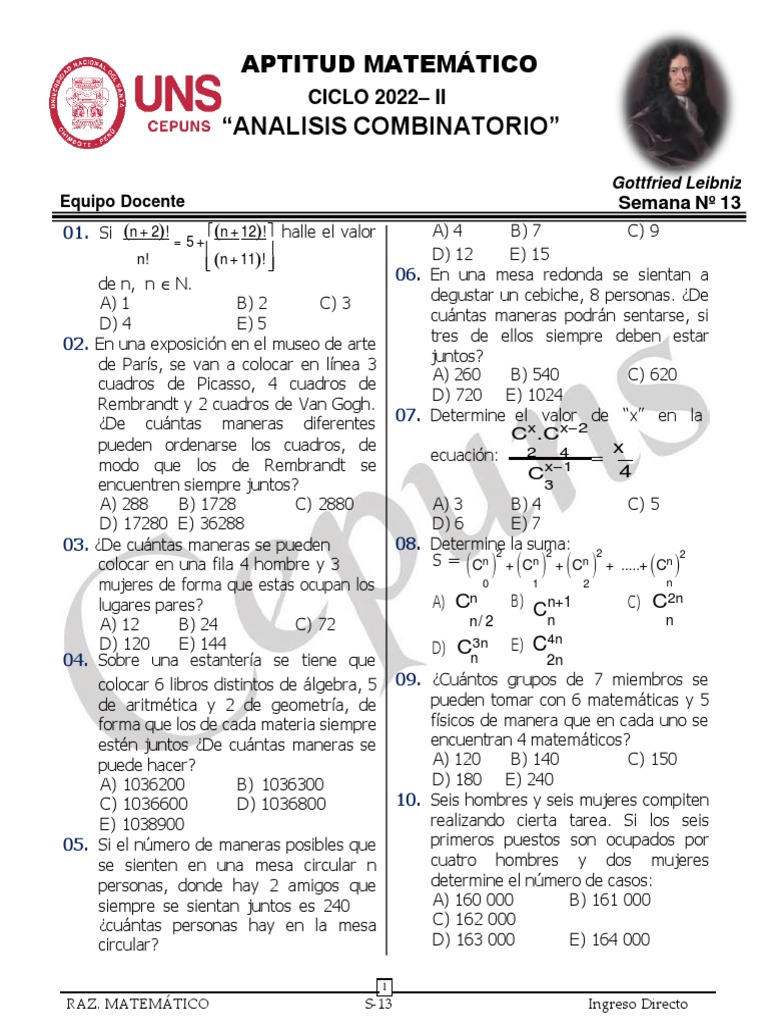 Apt. Matematica Sem 13 - 2022 Ii | PDF | Science | Álgebra