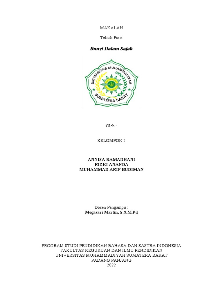 Bunyi dan Unsur Musikalitas Puisi | PDF