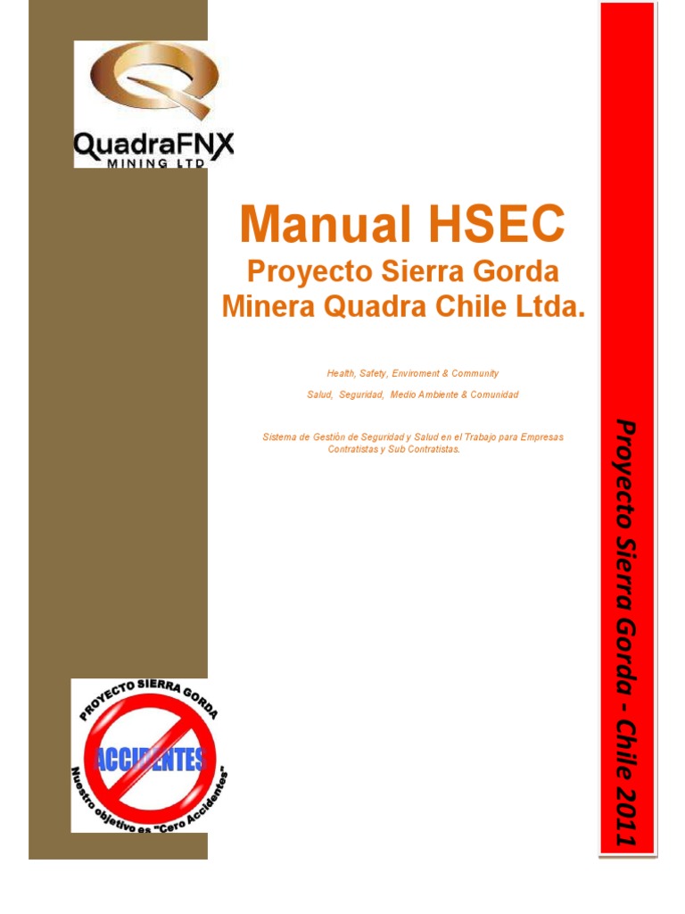 Manual HSEC Proyecto Sierra Gorda | PDF | Minería | Chile