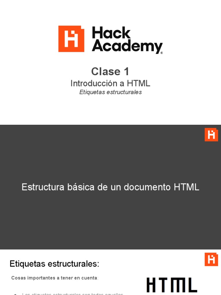 Clase 1: Introducción A HTML | PDF | HTML | Informática