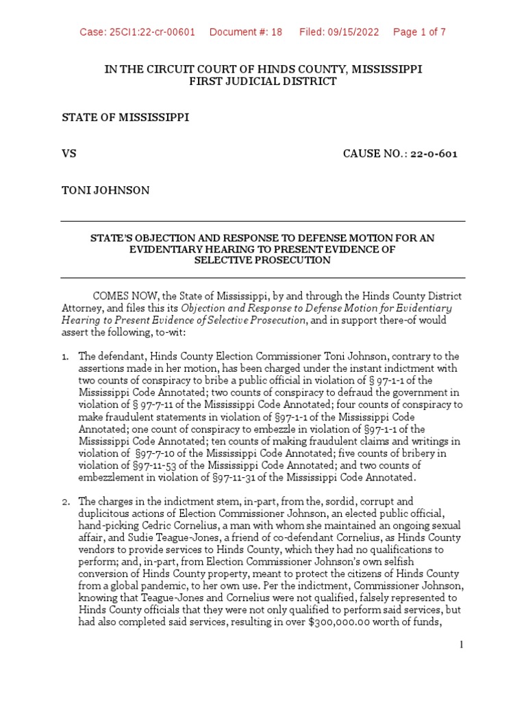 Response To Motion | PDF | Prosecutor | Burden Of Proof (Law)