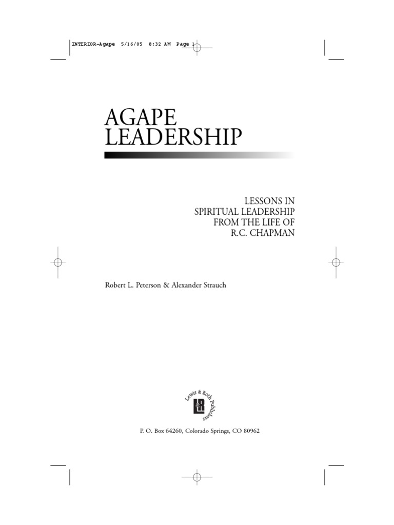 Sample Chapters Agape Leadership | PDF | Jesus | Love