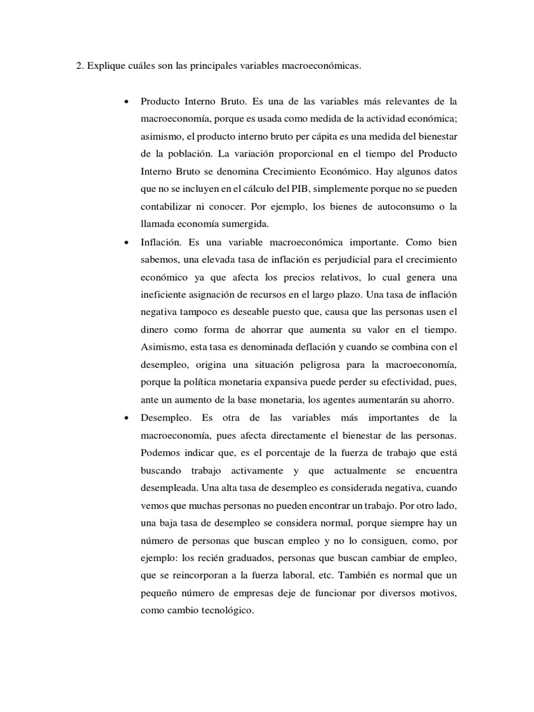Comportamiento de Las Principales Variables Macroeconomicas Del Perú para El 2022 | PDF ...