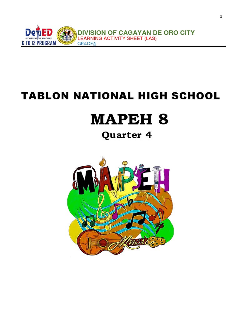 MAPEH 8 4th Q LASnew | PDF | Theatre | Puppets