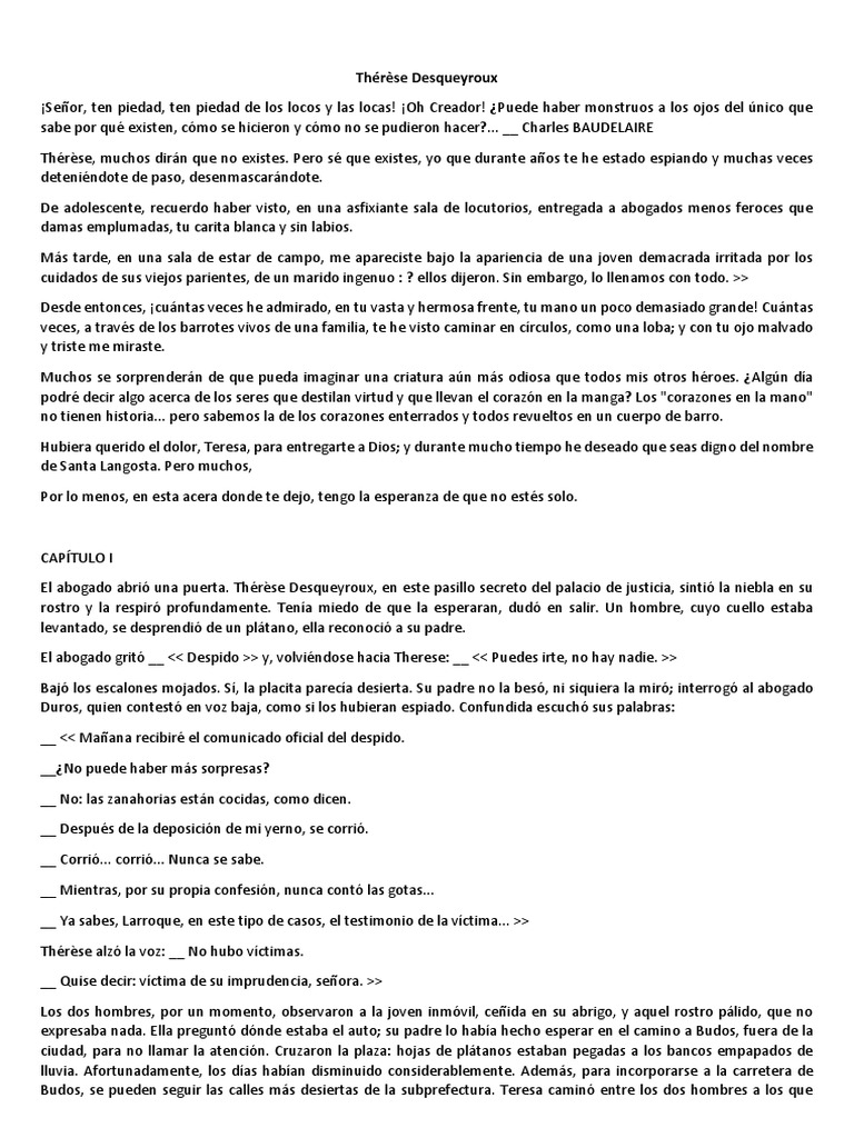 Thérèse Desqueyroux - Esp | PDF