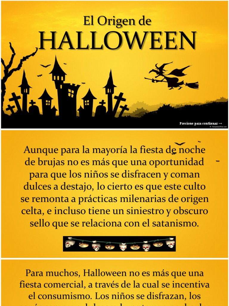 El Origen de Halloween | PDF | Víspera de Todos los Santos | Sobrenatural