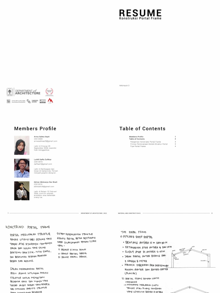 Arina Salma Septi - Resume Konstruksi Portal Frame | PDF