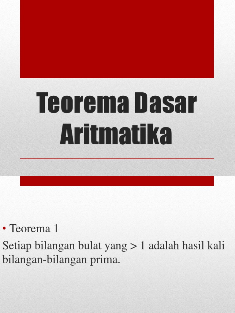 Teorema Fundamental Aritmatika | PDF