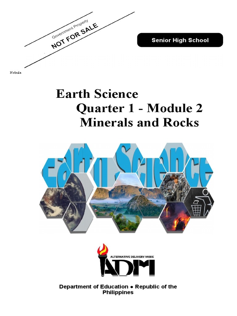 EarthScience Q1 Mod2 MineralsandRocks Ver5 | PDF | Rock (Geology) | Minerals