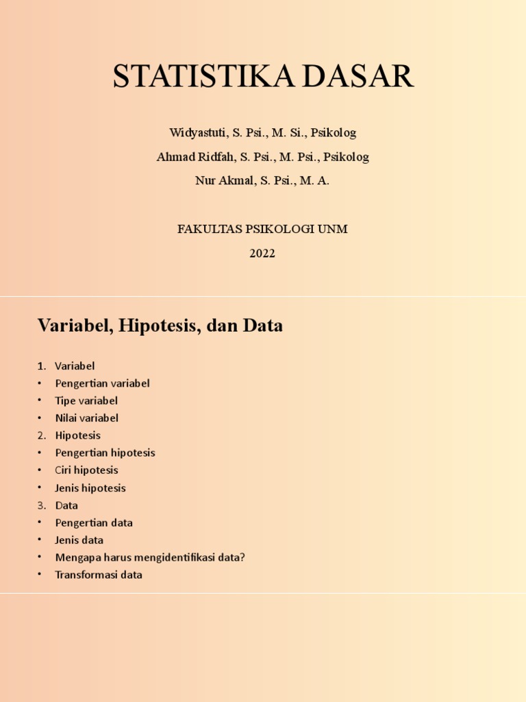 Pertemuan 2 Variabel, Hipotesis, Dan Data | PDF