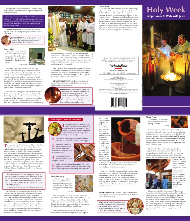 Holy-Week Pamphlet Walk With Jesus | PDF | Eucharist | Easter