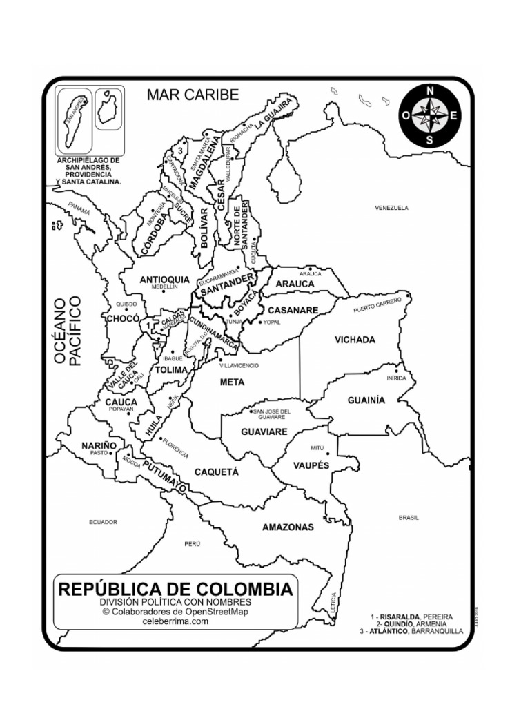 Mapa Politico de Colombia | PDF