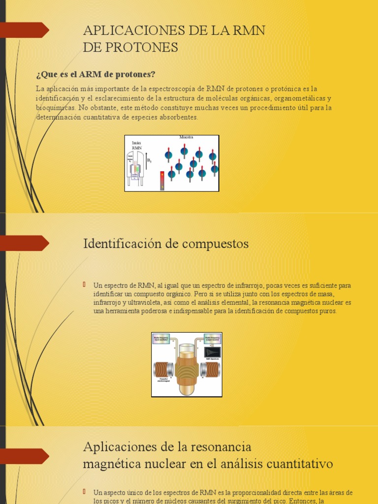 Aplicaciones de La RMN de Protones | PDF