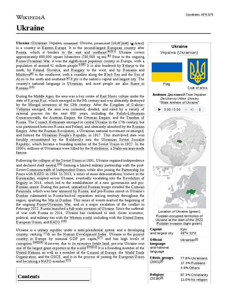 Ukraine | PDF | Ukraine | Soviet Union