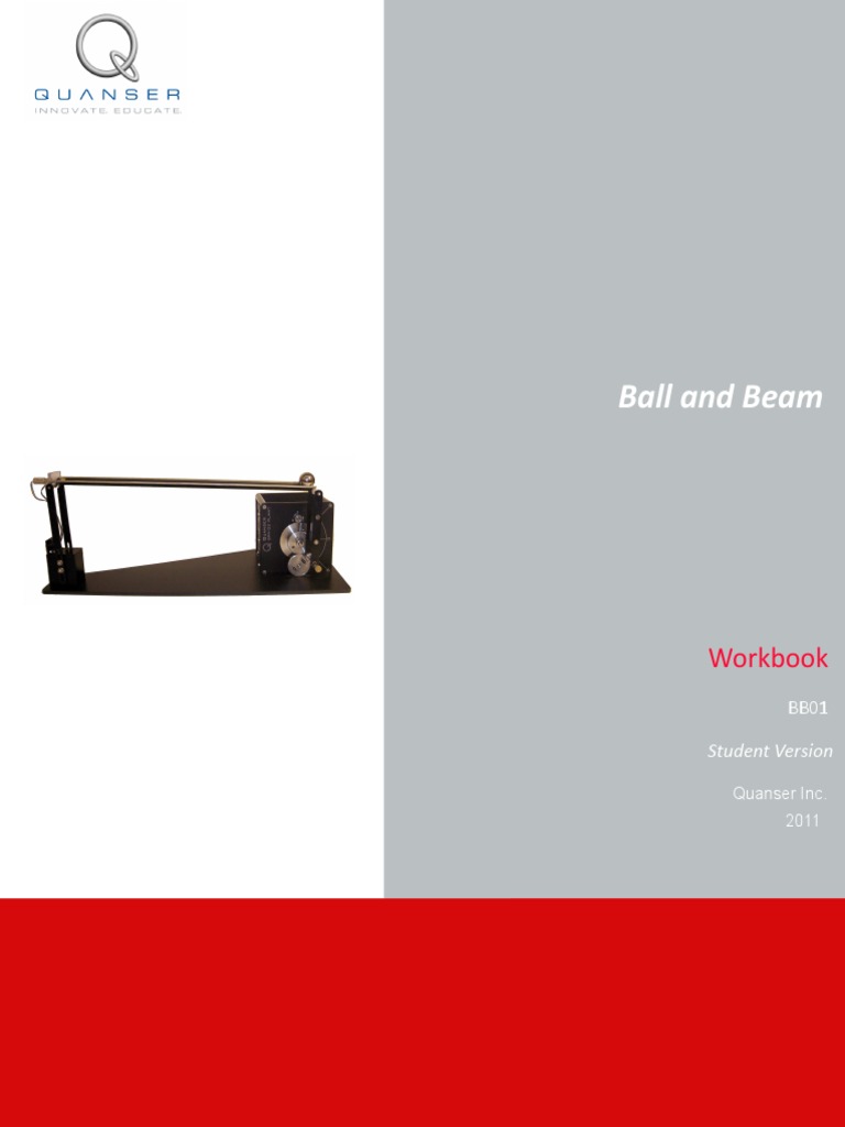 Ball and Beam Workbook | PDF | Control Theory | Force
