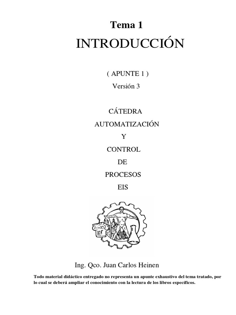 Apunte 1 Introducción V3 | PDF | Automatización | Sistema de control