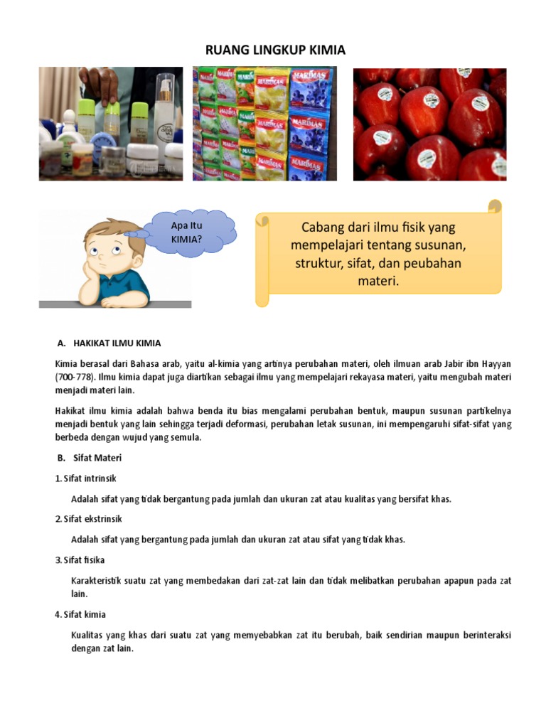 Ruang Lingkup Kimia | PDF