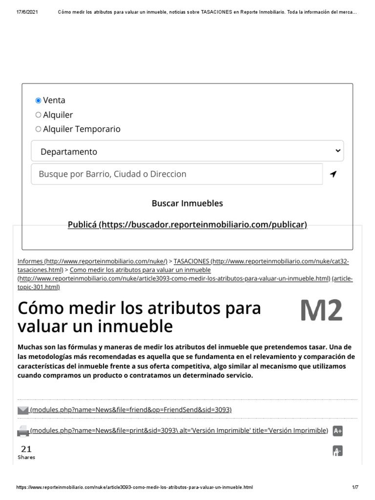 Cómo Medir Los Atributos para Valuar Un Inmueble | PDF | Oferta (economía)