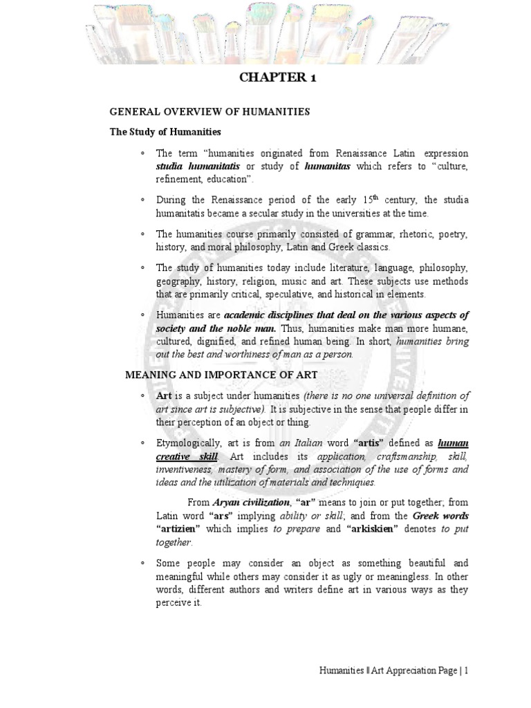 Art Appreciation 1-7 | PDF | The Arts | Humanities