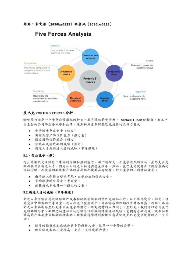 Porter 5 Forces 分析 | PDF