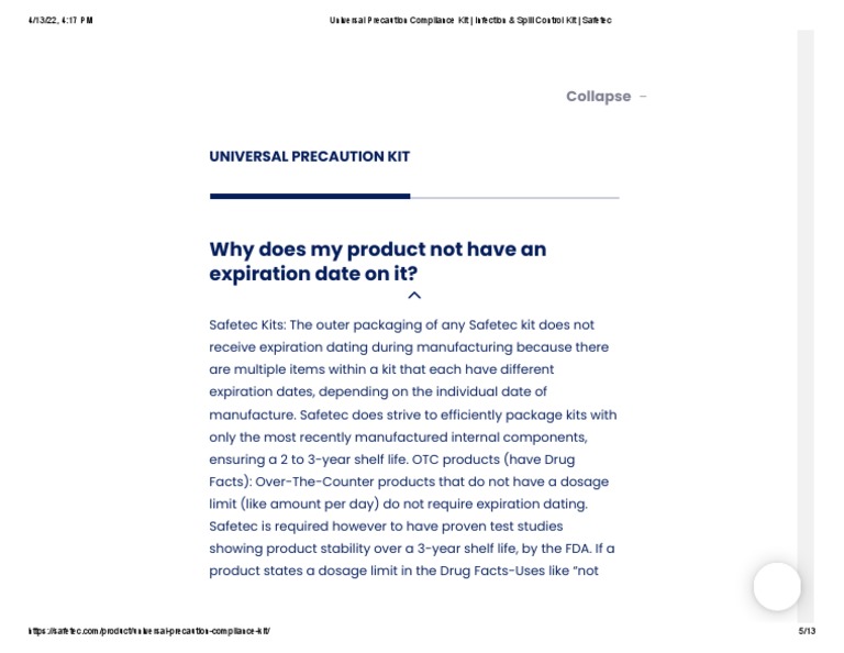 Universal Precaution Compliance Kit - Infection & Spill Control Kit ...