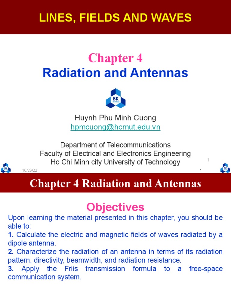 Chapter 4 Radiation and Antennas | PDF | Antenna (Radio) | Waves