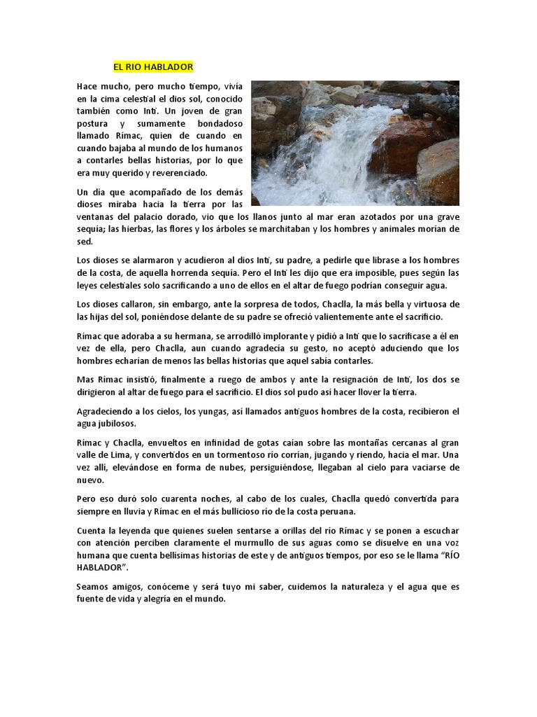 El Rio Hablador | PDF