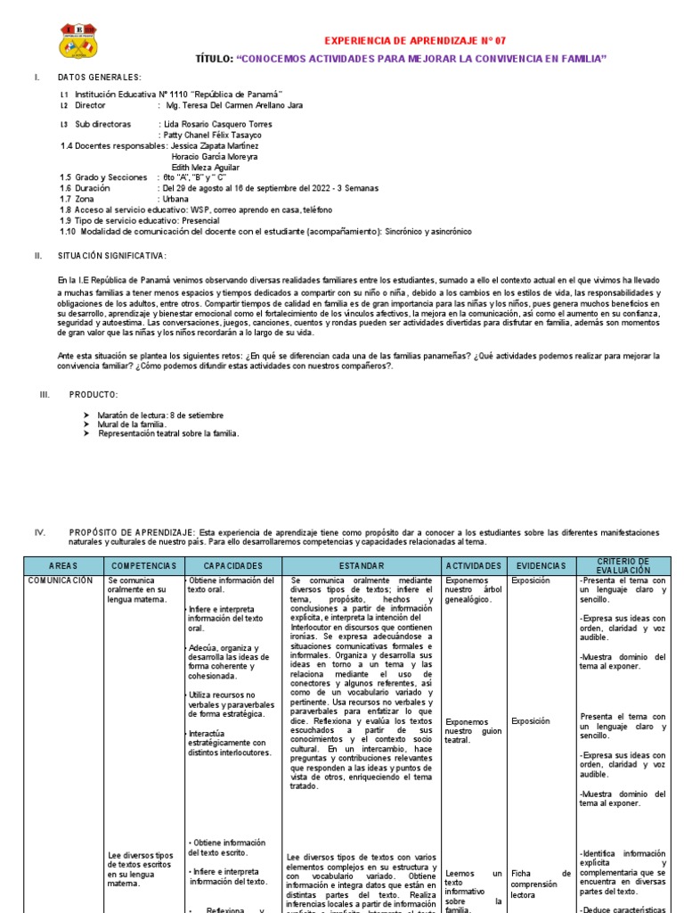 EXPERIENCIA DE APRENDIZAJE N°7 6to Grado A | PDF | Geometría | Investigación cuantitativa