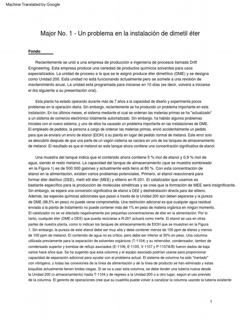 Dme 1 | PDF | Agua | Catálisis