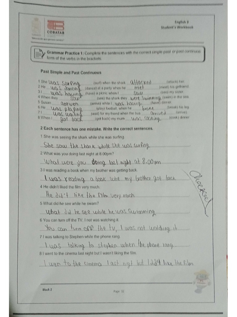 Grammar Practice 1 and 2 Mirza Díaz 3d | PDF