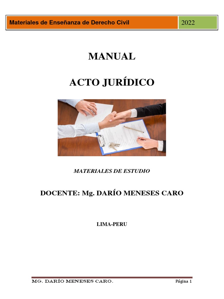 Manual de Acto Jurídico 2022 | PDF | Propiedad | Justicia