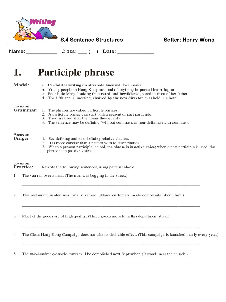 S4 Useful Sentence Structures | PDF | Phrase | Adjective
