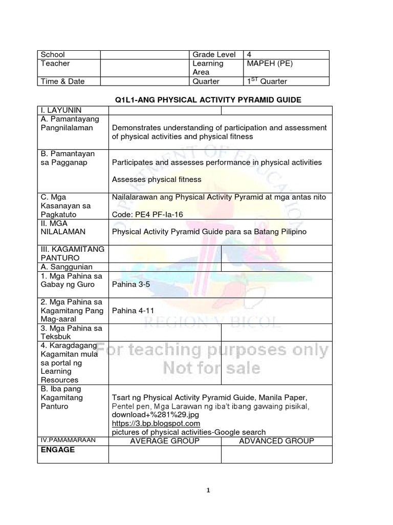 Physicaleducation Grade 4 | PDF