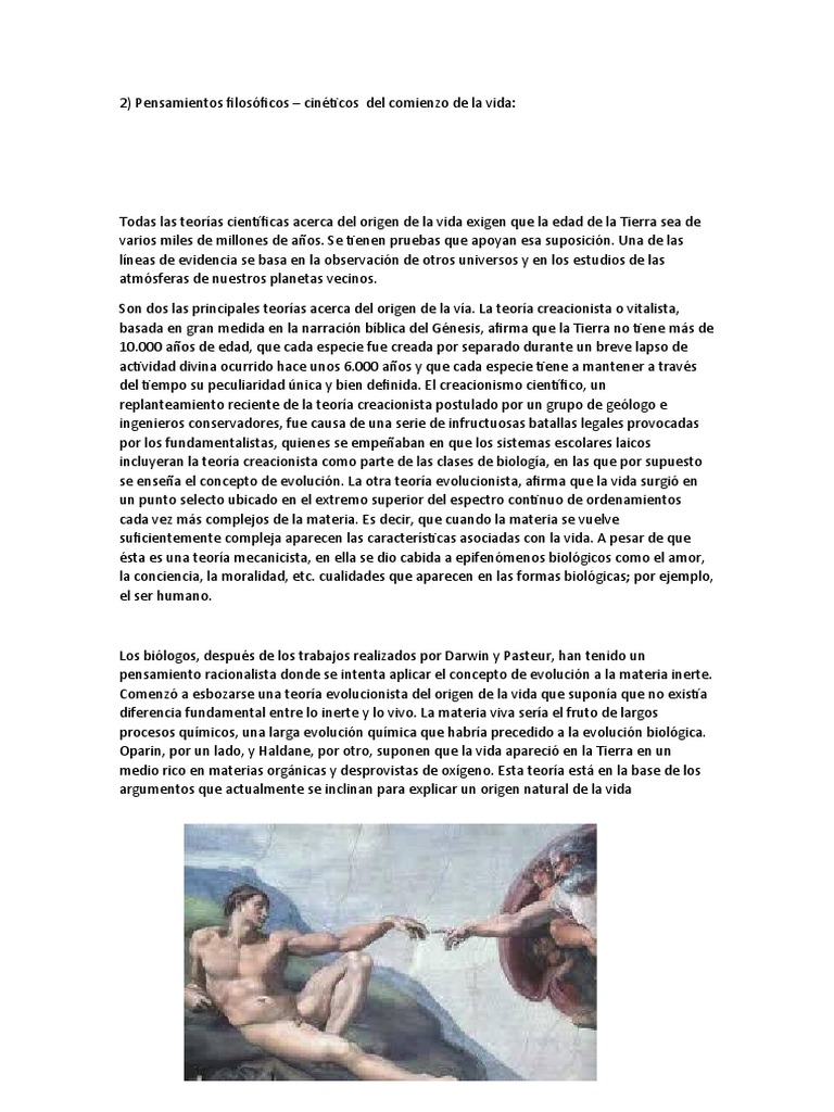 Teorías Sobre El Origen De La Vida Una Comparación Entre La Teoría