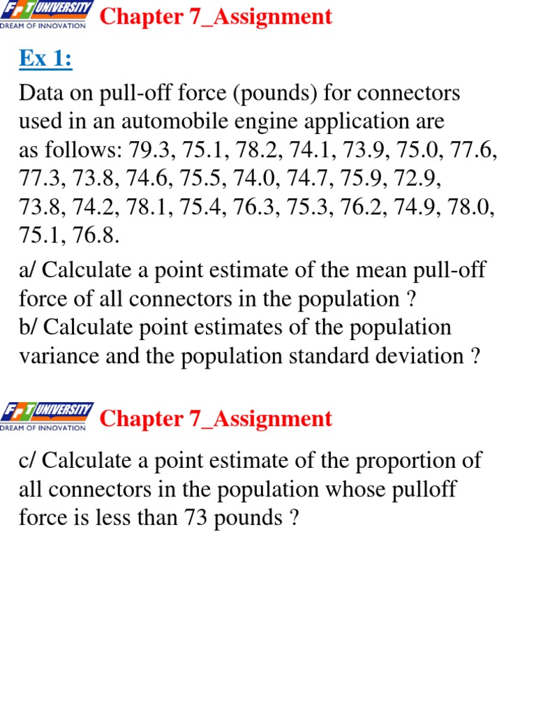 Fall2022 Chapter 7 Assignment | PDF | Variance | Probability Distribution