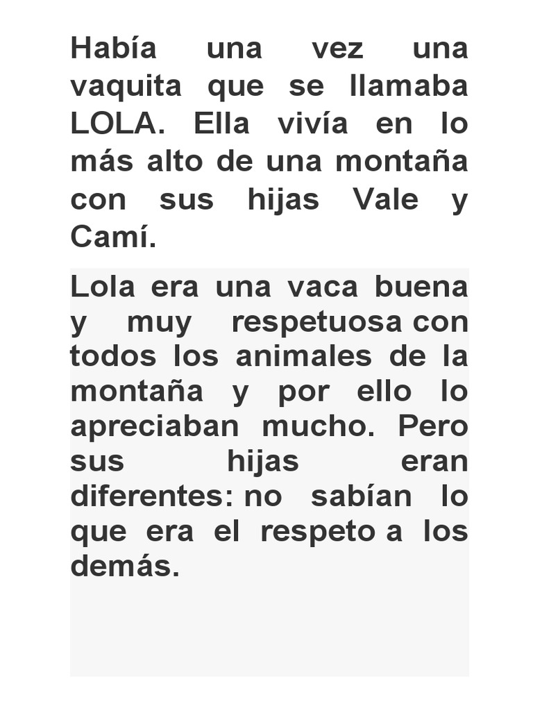 Las Vacas | PDF