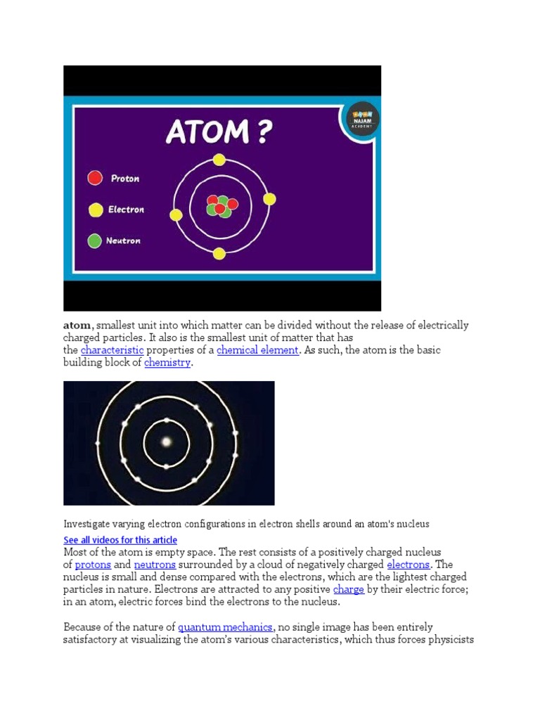 Module 7 Science and Technology ATOM | PDF