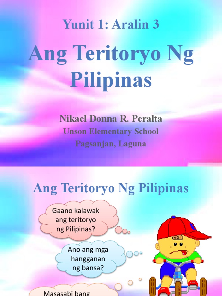 AP Y1 Aralin 3 Ang Teritoryo NG Pilipinas Inkay - Peralta | PDF