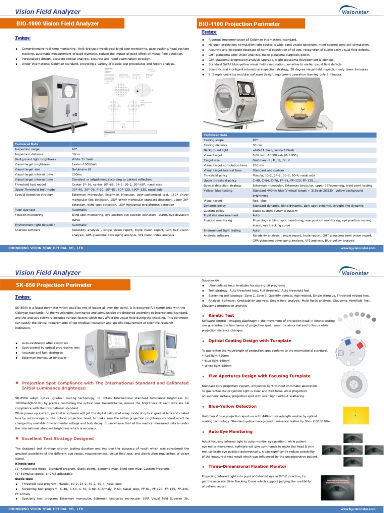 Vision Field Analyzer | PDF