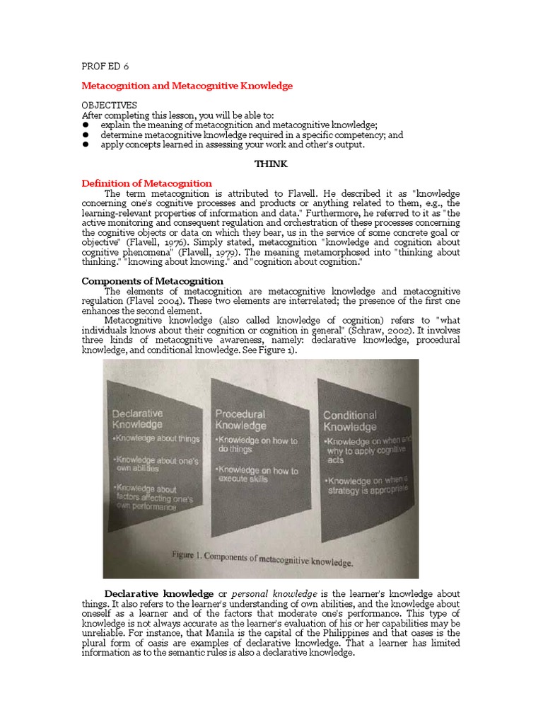 Prof Ed 6 | Download Free PDF | Metacognition | Learning